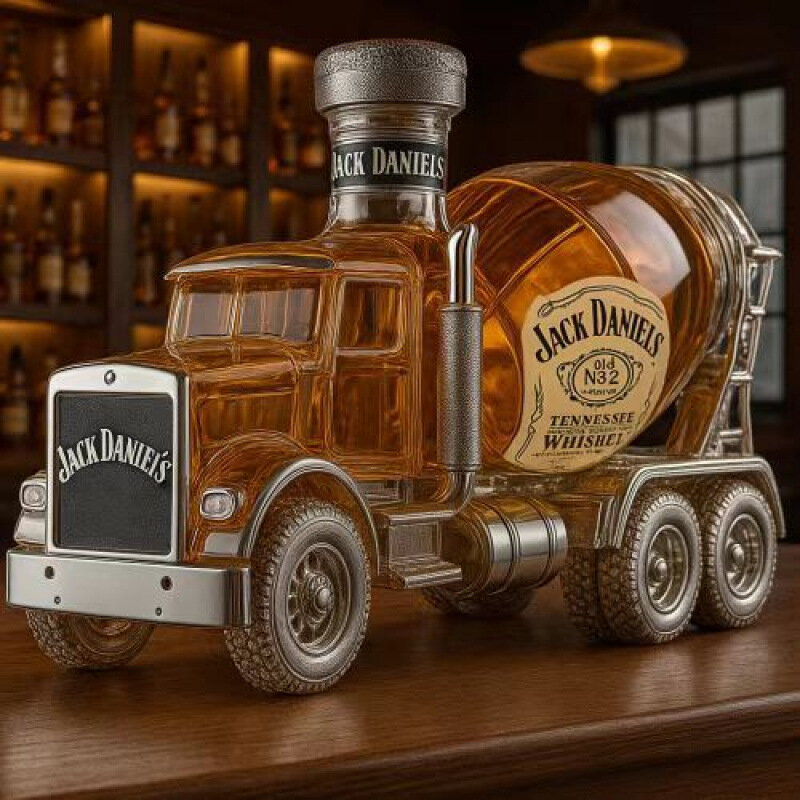 Jack Daniel's Whiskey bottle, Прозрачная бутылка для вина, Бутылка из-под виски для бетономешалки