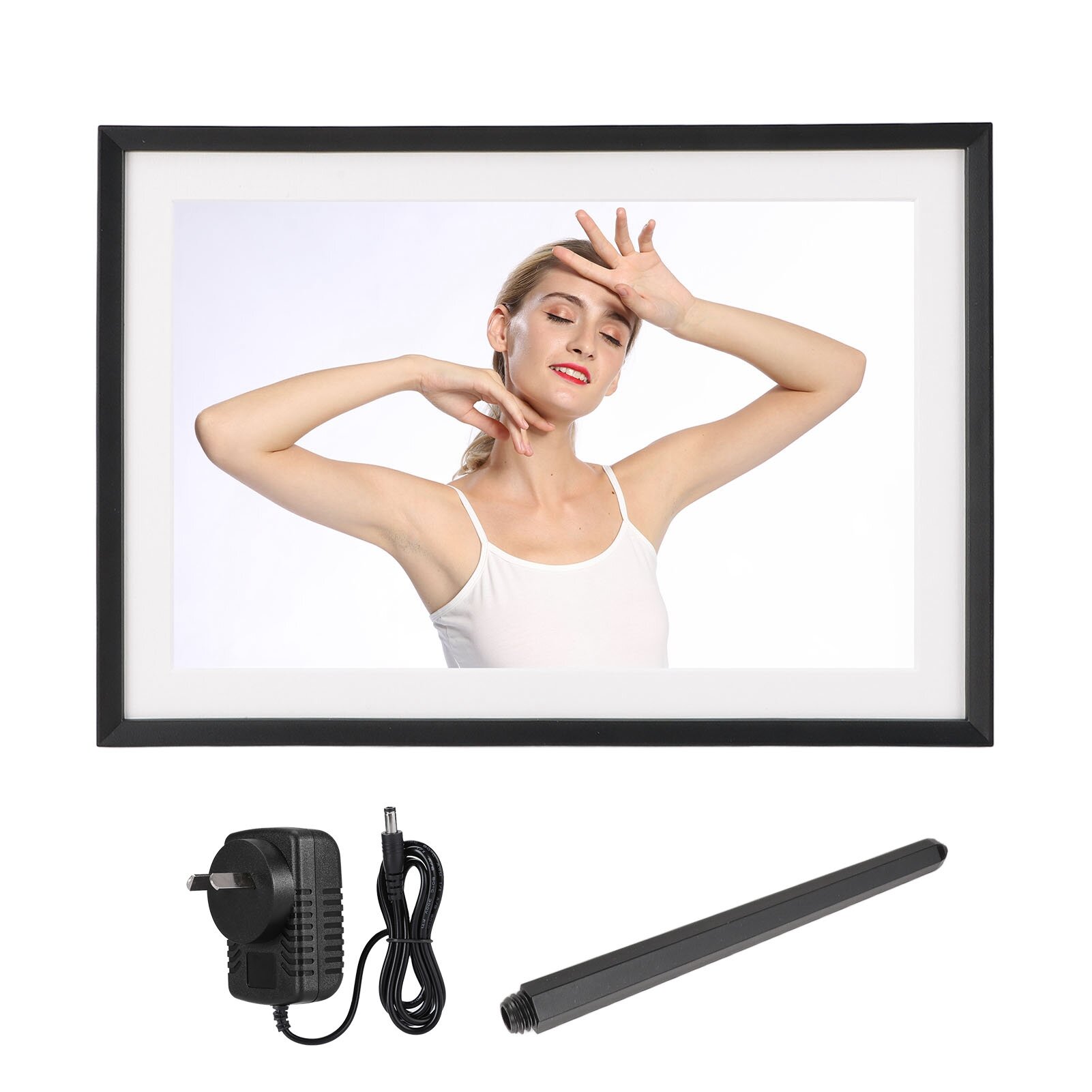 Цифровая рамка с изображением светодиоды красочные светильники 10,1 дюйма HD 1280x800 сенсорный экран.