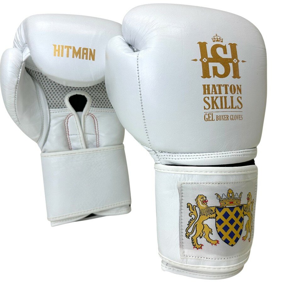 Боксерские перчатки Hatton Skills Hitman Gel White, 12 унций