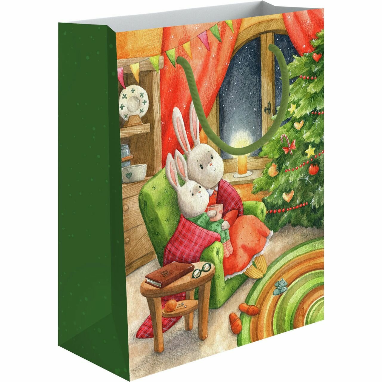 Сумка бумажная Academy Style Новый Год, 20 x 24 x 11.5см