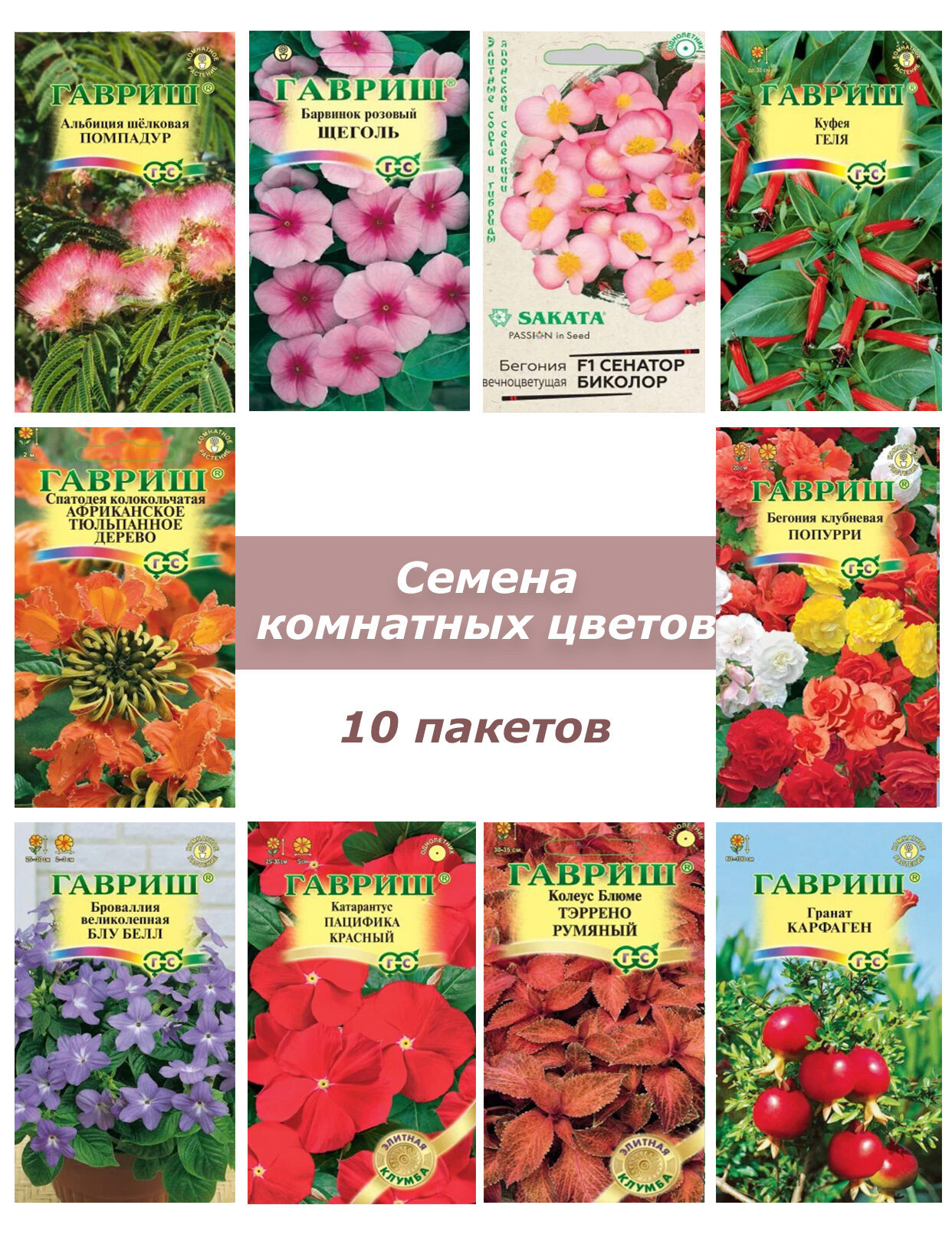 Семена комнатных цветов и растений