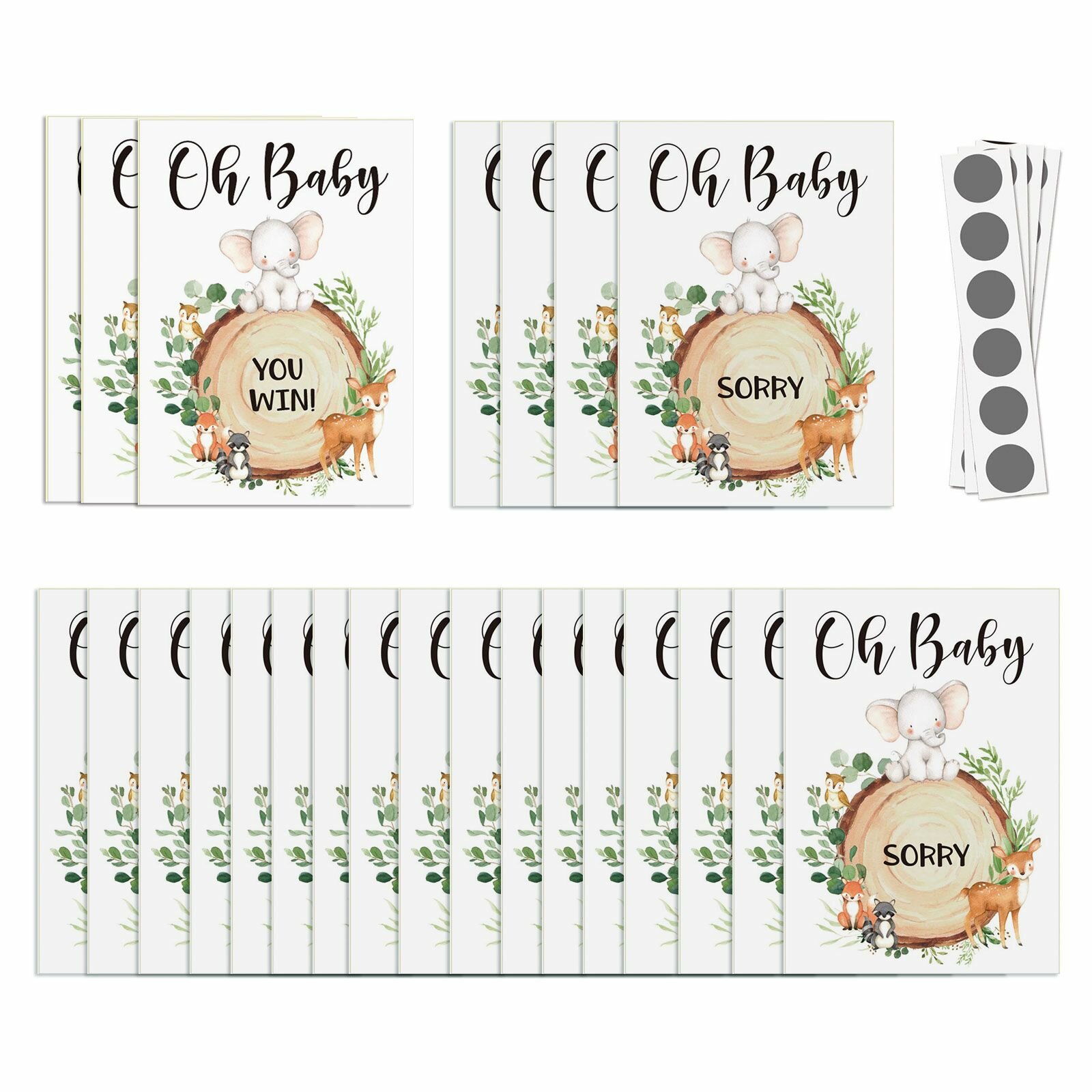 Набор игровых карточек для душа ребенка, нейтральный по гендерному признаку, для подарков мальчикам и девочкам