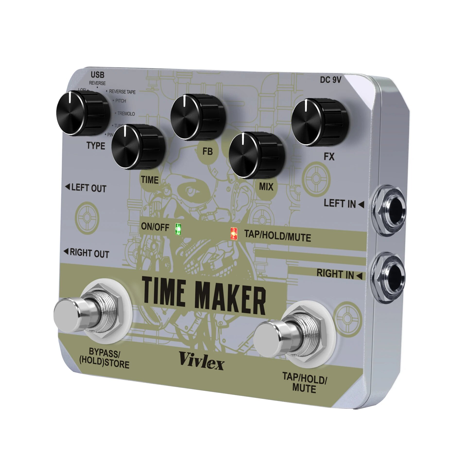 VIVLEX Ultimate Time Maker Многоэфектная педаль для гитары