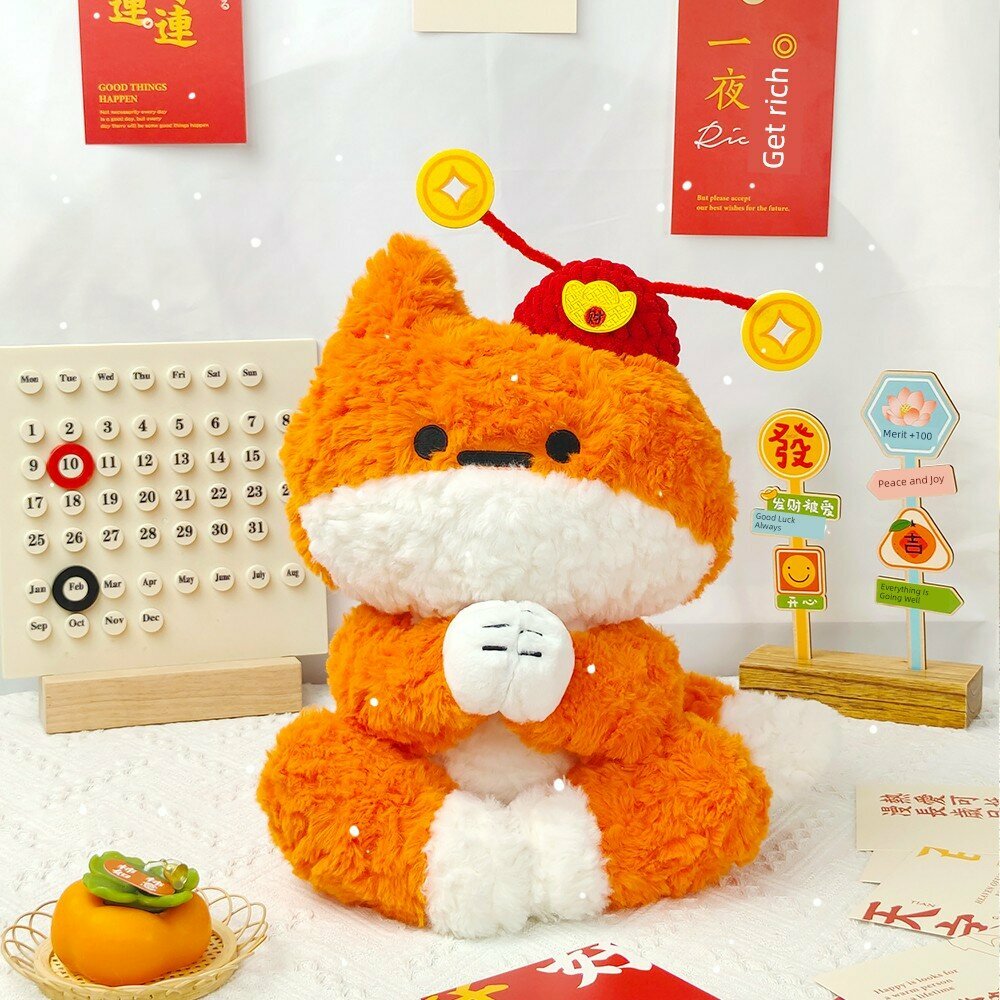 Мягкая игрушка-подушка Hangfook Happy Rabbit Magnetic Fox, милая плюшевая фигурка, подарок на день рождения привлечение