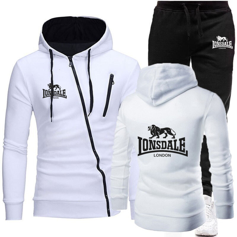 Мужская толстовка с капюшоном на диагональной молнии на весну и осень, повседневный принт, модный спортивный костюм для мужчин