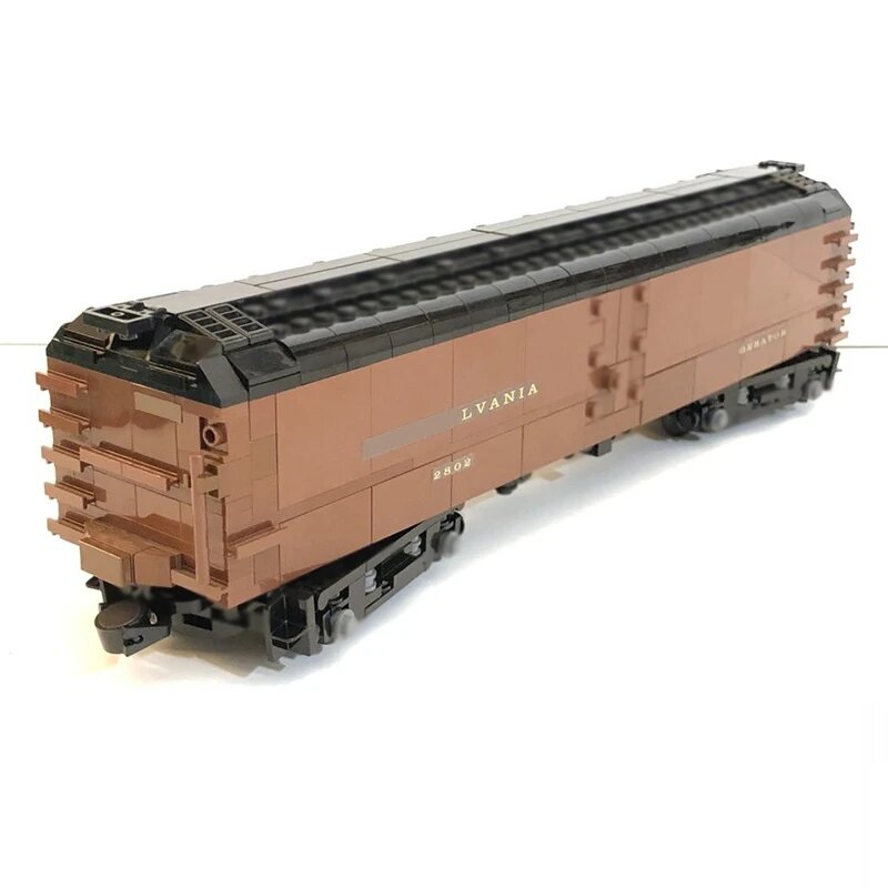 Модель городского автомобиля MOC, строительные кирпичи, железная дорога R50b, экспресс-рефер, автомобиль, модульная технология, подарки, праздник, сборка, детские игрушки, костюм