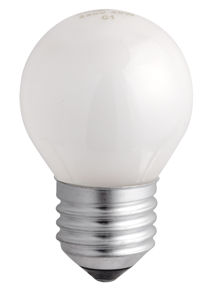 Лампочка накаливания Jazzway 40Вт, 350Лм, 2700К, E27, теплый белый свет, матовый шар