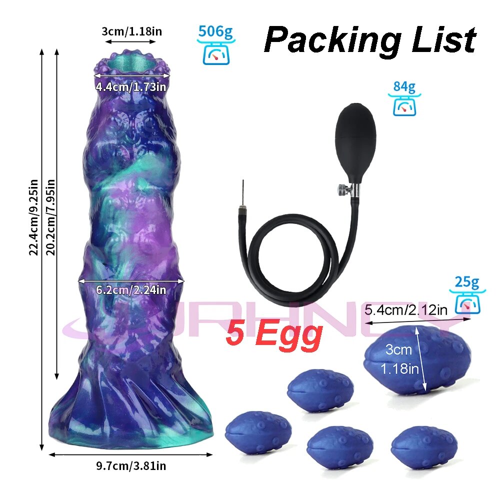 Анальная пробка в спреем-стиле Ovipositor BDSM Секс-игрушки для взрослых для женщин и мужчин Силиконовая Анальная пробка Ovipositor с 5-яичным анальным фаллоимитатором Секс-шоп