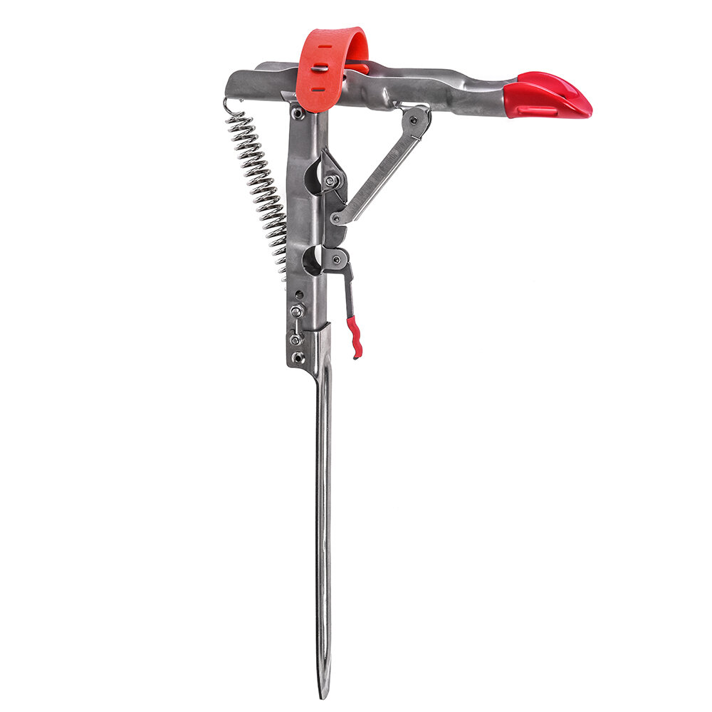 Автоматическая держатель для рыбацкой удилицы пружинный складывающийся кронштейн монтажный стояк для удилицы, материал нержавеющая сталь, максимальное натяжение 8 кг / 17.6 фунта, складной размер 32 * 5.5 * 5.5 см / 12.6 * 2.2 * 2.2 дюйма, развернутая