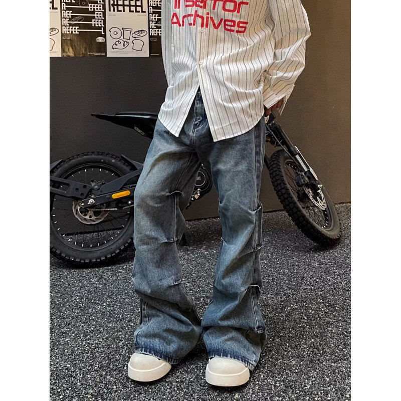 Тренд RONG CH Женские Джинсы Карго Высокая Талия Винтаж Деним, Размер_M