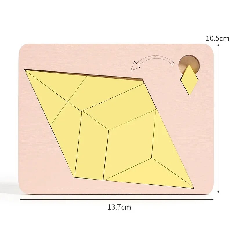 Деревянная танграмма Rhombus для детей 3-12 лет