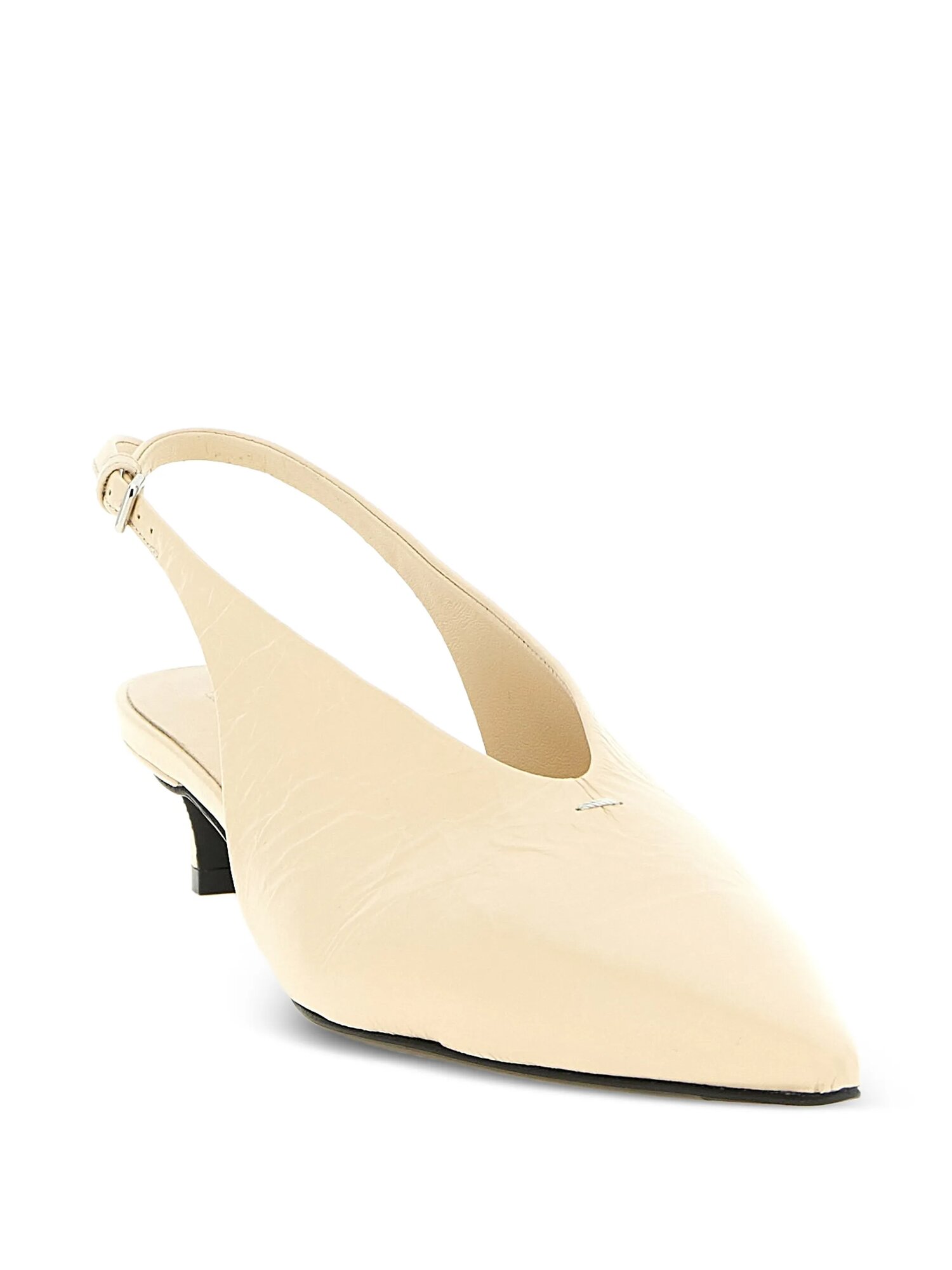 Туфли Jil Sander Craquelé V-neck slingback pumps, размер 39.5 — фото 1