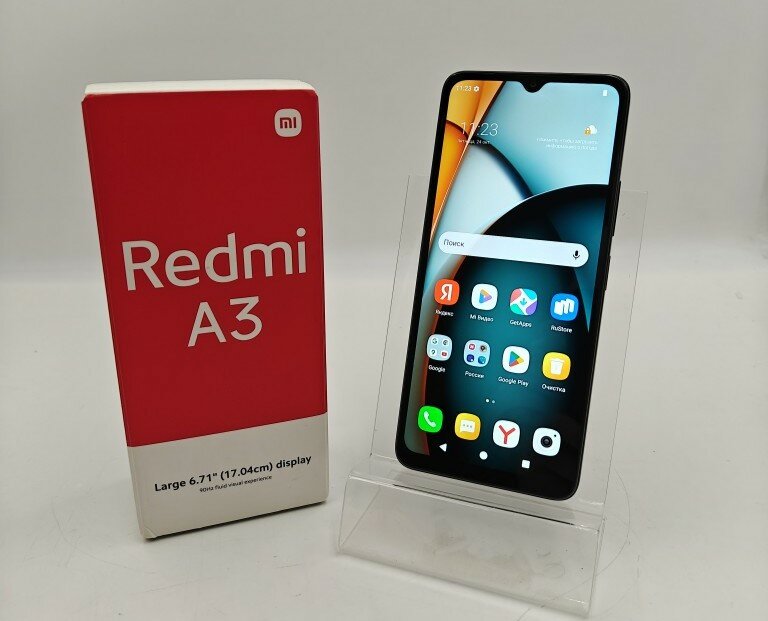 Смартфон Xiaomi Redmi A3 4/128 ГБ, черный (Midnight Black), 90 Гц, камера 32 Мп, Android 14, 4G (RU версия)
