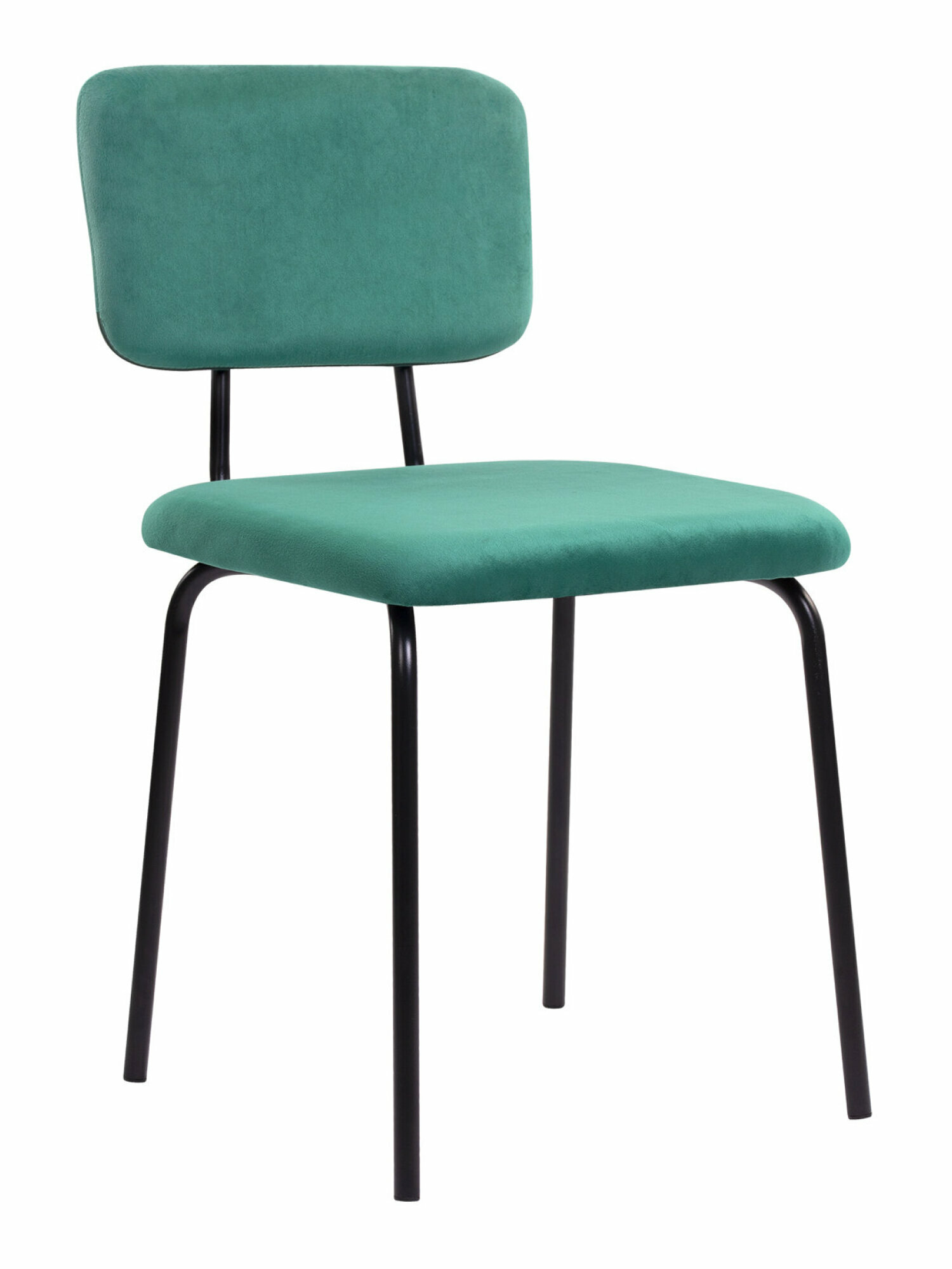 Стул мягкий кухонный, офисный, для гостиной со спинкой набор 4 штуки, черный каркас, ткань зеленая, Brabix, 533253