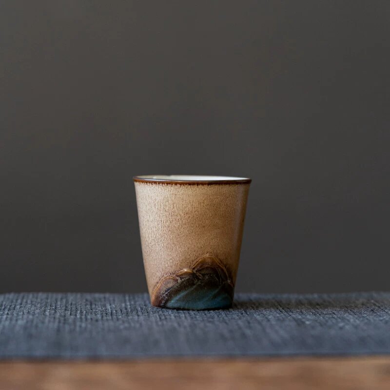 Китайская керамическая чаша ручной работы, одиночная чаша для дегустации чая, персональная чайная чашка, керамический