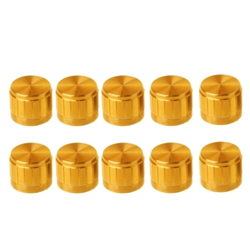 10Pcs Aluminum Alloy Potentiometer Control Knob Guitar Volumes Control Knob