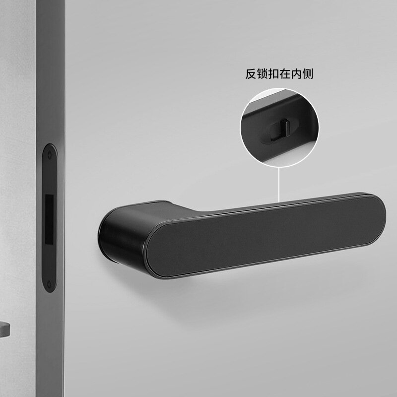 Минималистичный магнитный бесшумный экологичный дверной замок, дверной замок для спальни, интегрированный замок, дверной замок для внутреннего помещения, комплект дверного замка for the bathroom