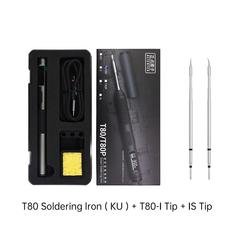 ALIENTEK T80 Smart Паяльник 100 Вт T80 and T80 2pcs Tip