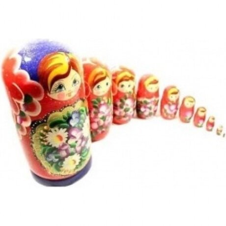 Матрешка Нескучные игры 10 в 1 расписная арт.7704
