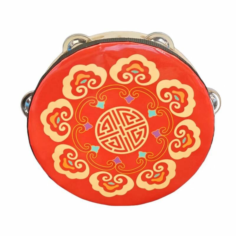 Тамбурин 6inch 7inch 8inch Детский профессиональный ударный инструмент Синьцзян Уйгурский ручной барабан Тамбурин для танцев и экзаменов