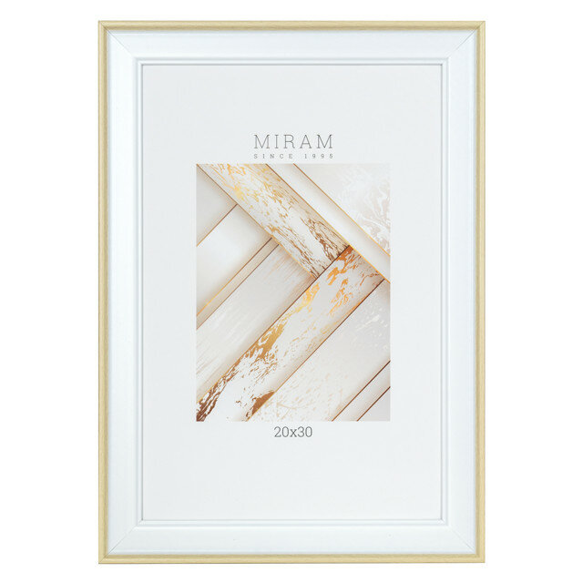 Фоторамка мирам 200х300мм бежево-белая пластик