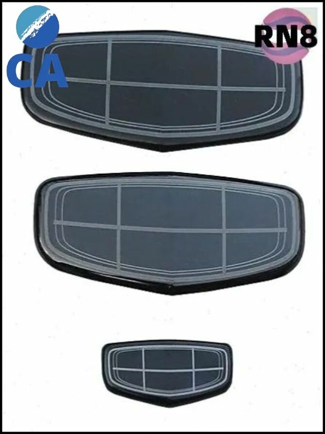 Шильдик на Geely Atlas, Emgrand X7 new, эмблема логотип на джили атлас, комплект 3 шт.
