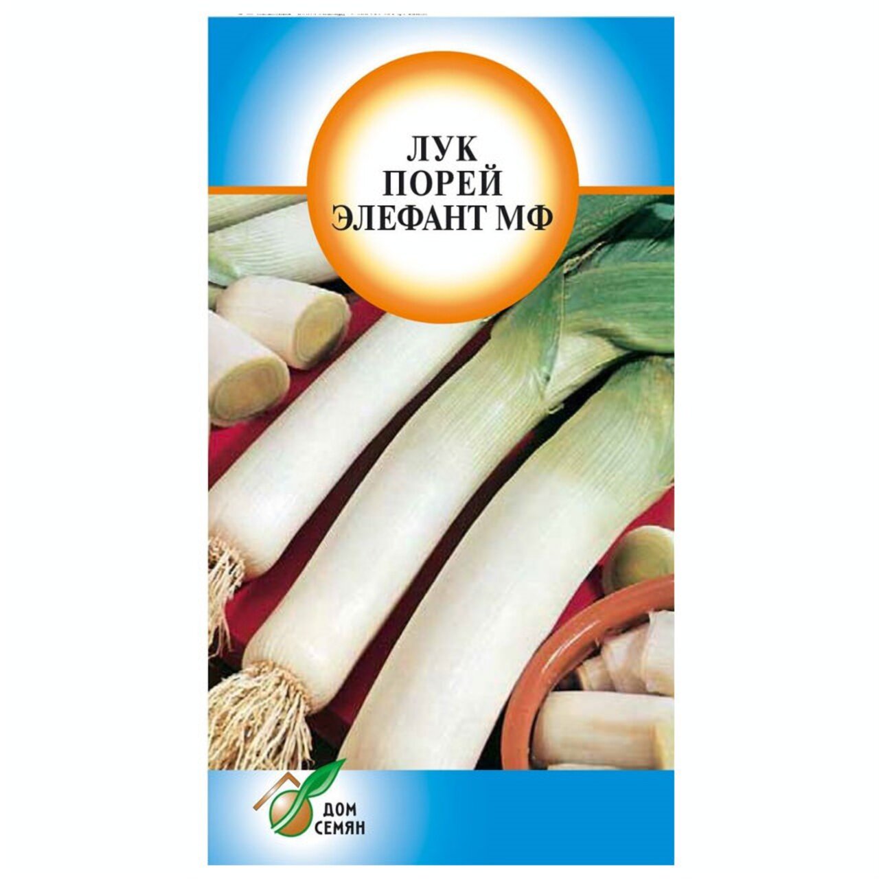 Семена лук порей Элефант МС ДОМ семян 0,7г, для дачи, сада, огорода и на рассаду