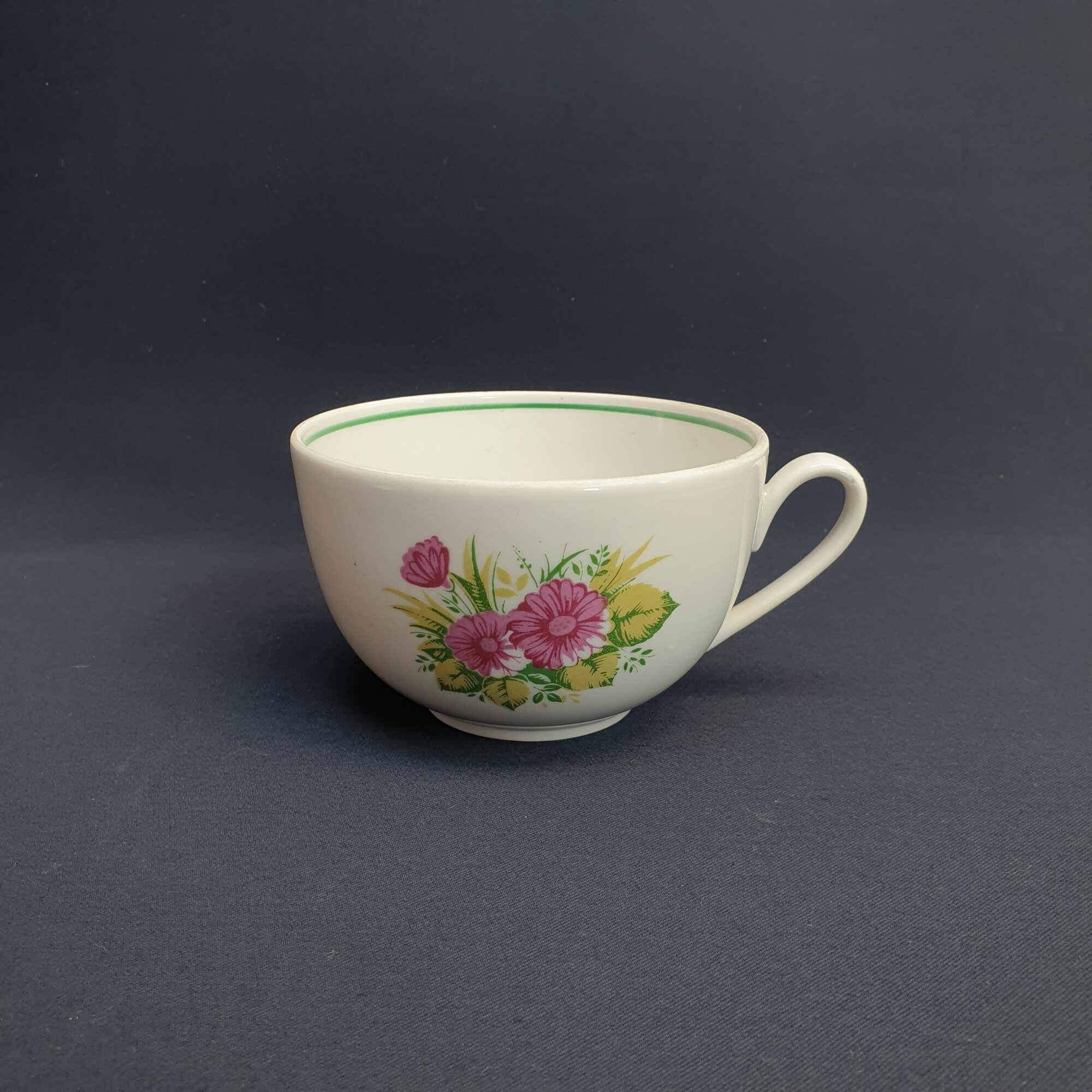 Кружка гигант Вербилки 450 мл, фарфор, деколь, винтаж СССР