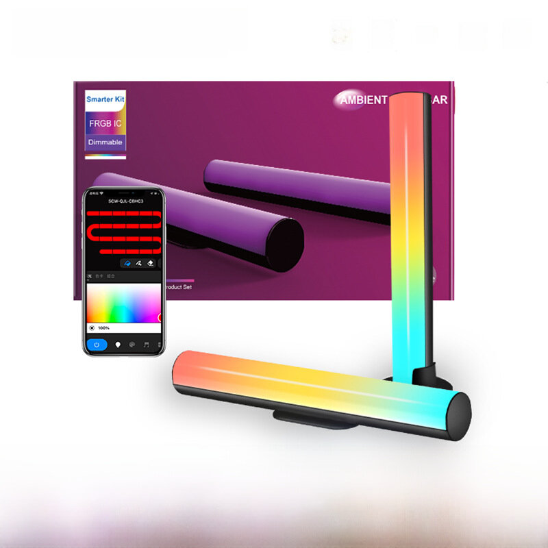 Умная Лампа: 35x260 Mm 3 Вт RGB Музыкальная Синхронизация Светодиодная Подсветка Для Геймеров - Голосовое Управление Alexa Беспроводная Настольная Лампа С Динамическим Освещением Для Игр И Отдыха