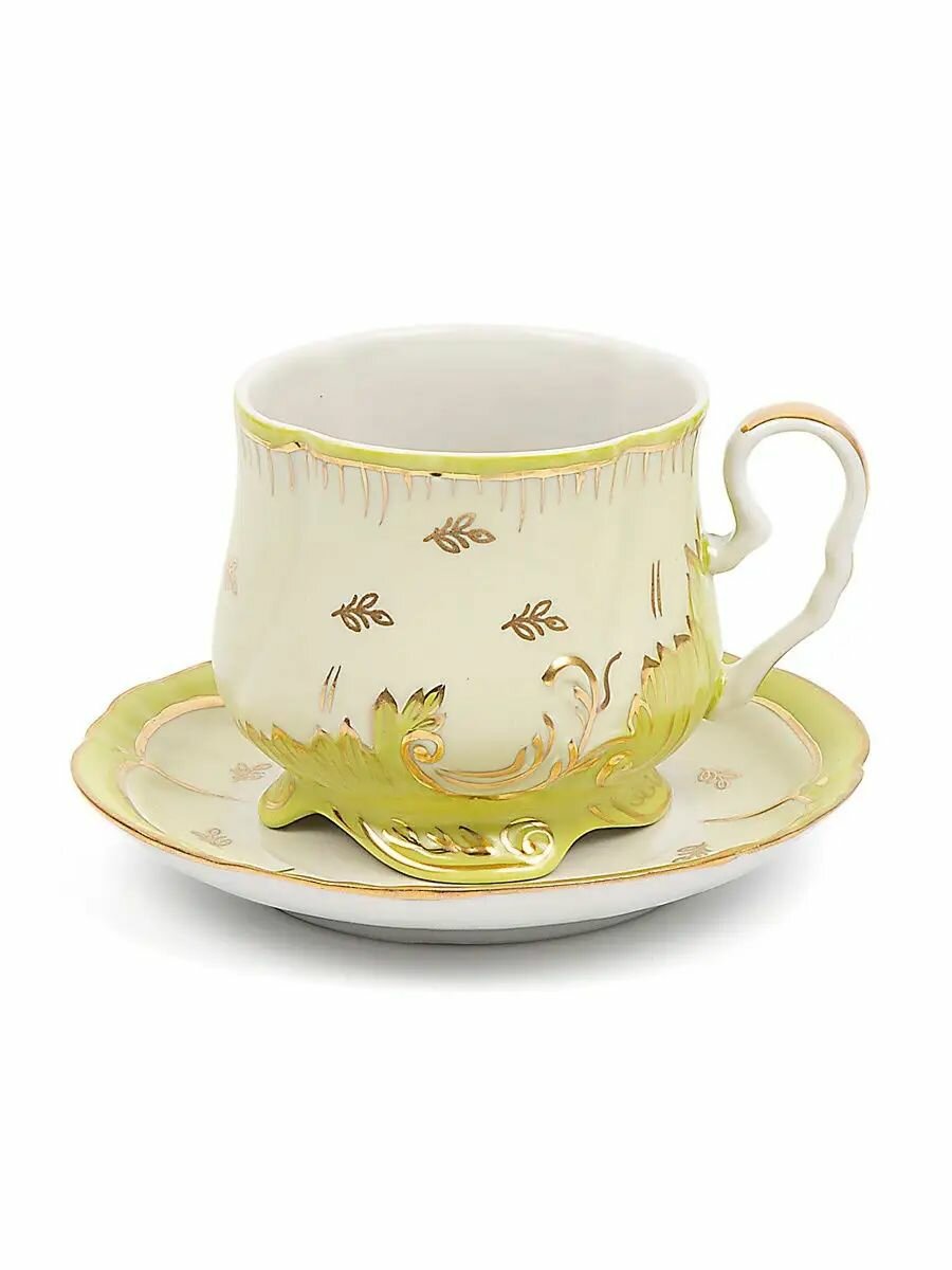 Чайная пара Кузнецовская "Изумрудная" 350мл