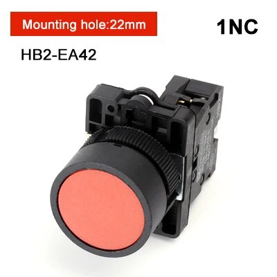 Пластиковые кнопки запуска и остановки HB2-EA3311 22мм красный/зеленый Красный, 1 NC