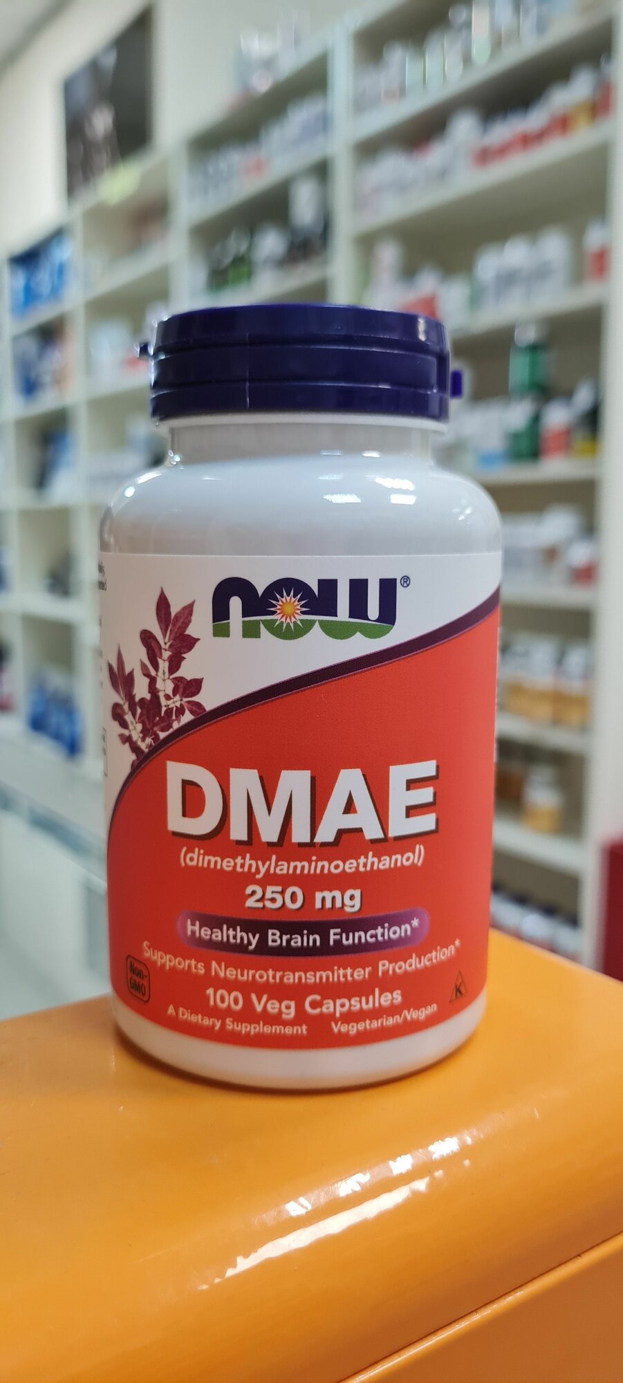 Now Foods DMAE 250 mg, 100 veg capsules, Нау фудс дмаэ 250 мг, 100 веганских капсул