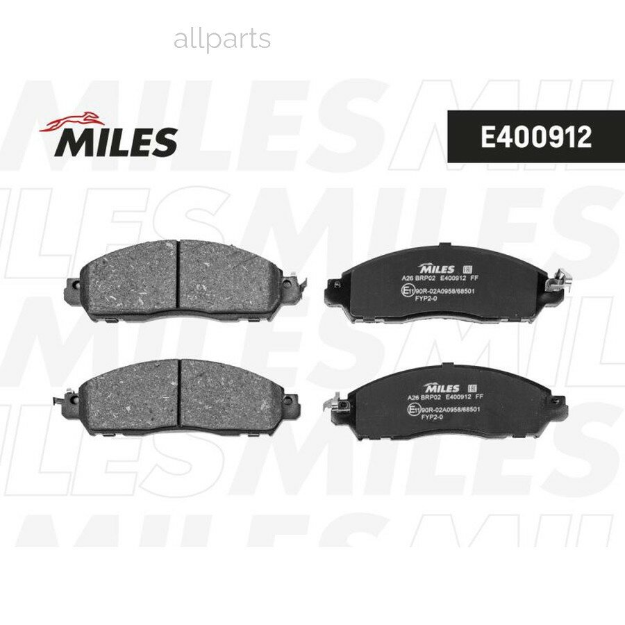 MILES E400912 Колодки тормозные DONGFENG DF6/NISSAN NAVARA 15- пер. LowMetallic