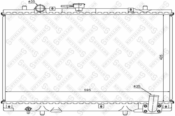 STELLOX Радиатор охлаждения двигателя (авто с МКПП) для Mitsubishi L200 2.5TD 96-01