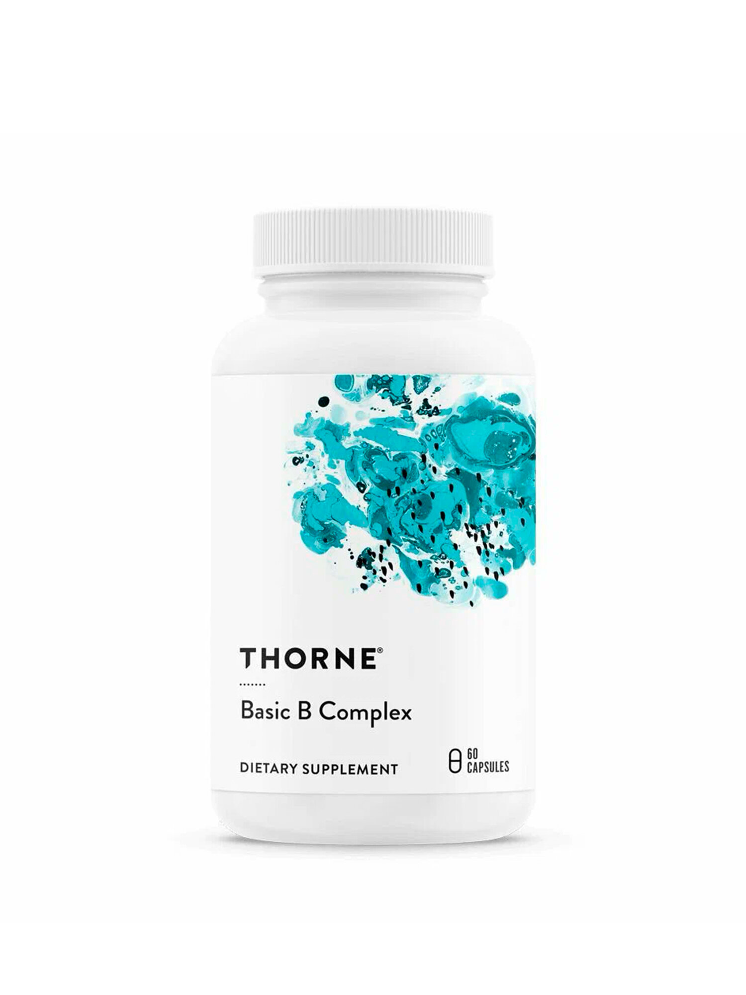 Витамины Thorne Basic B-Complex, нейтральный вкус, без глютена, 60 капсул