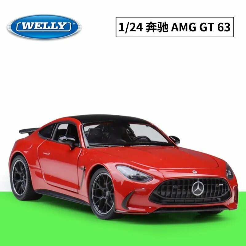 WELLY 1:24 Mercedes Benz AMG GT 63 Alloy Car Model Toy Эксклюзивная коллекция моделей автомобилей подарок на день рождения