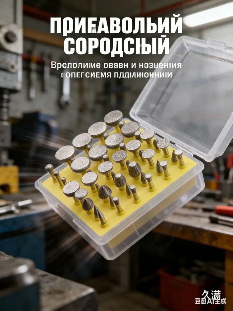 Ювелирные боры алмазные (50 шт), насадки для бормашины, обработка золота и серебра, гравировка украшений, 3 мм
