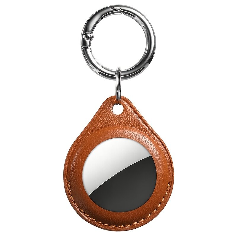 Чехол из искусственной кожи для Bluetooth-трекера, царапиноустойчивый, мягкий, для ключей, сумок и кошельков, коричневый