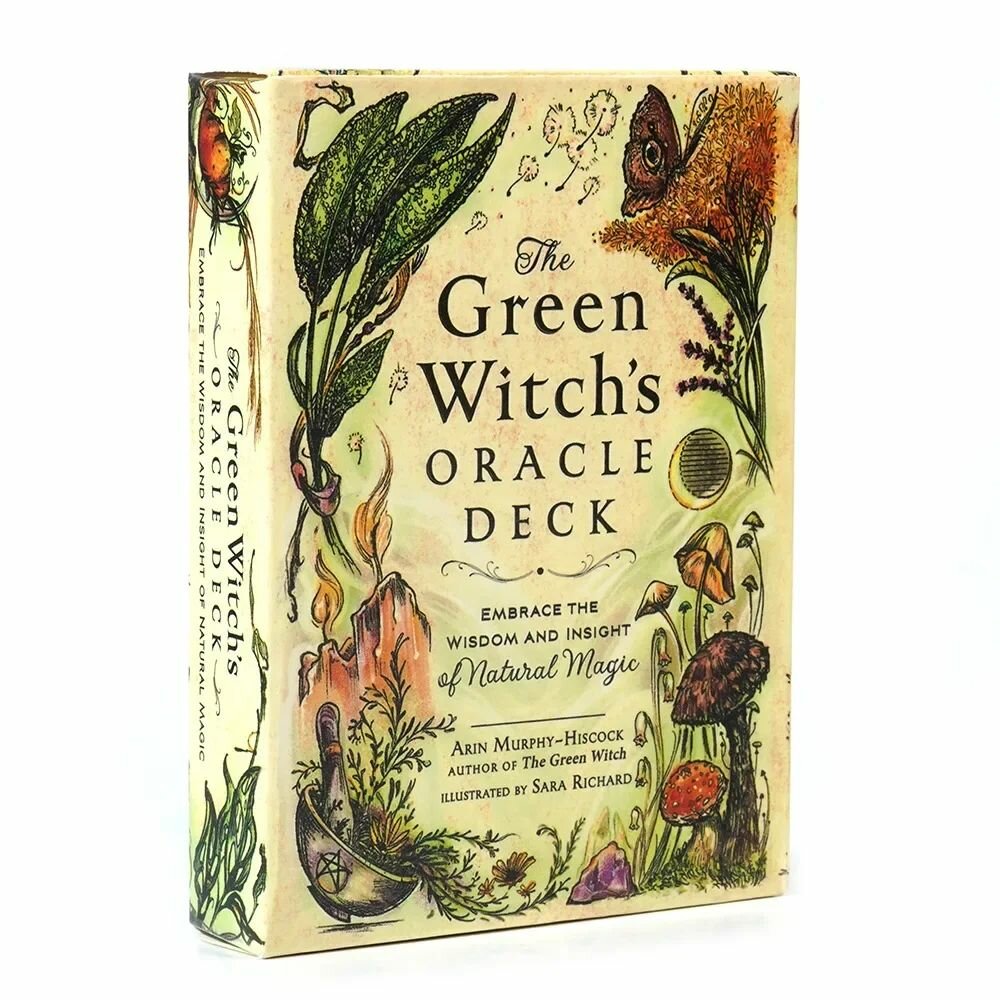 Green Witch's Oracle Deck , Мистическая гадательная карта Таро, Карты ведьмы-оракула