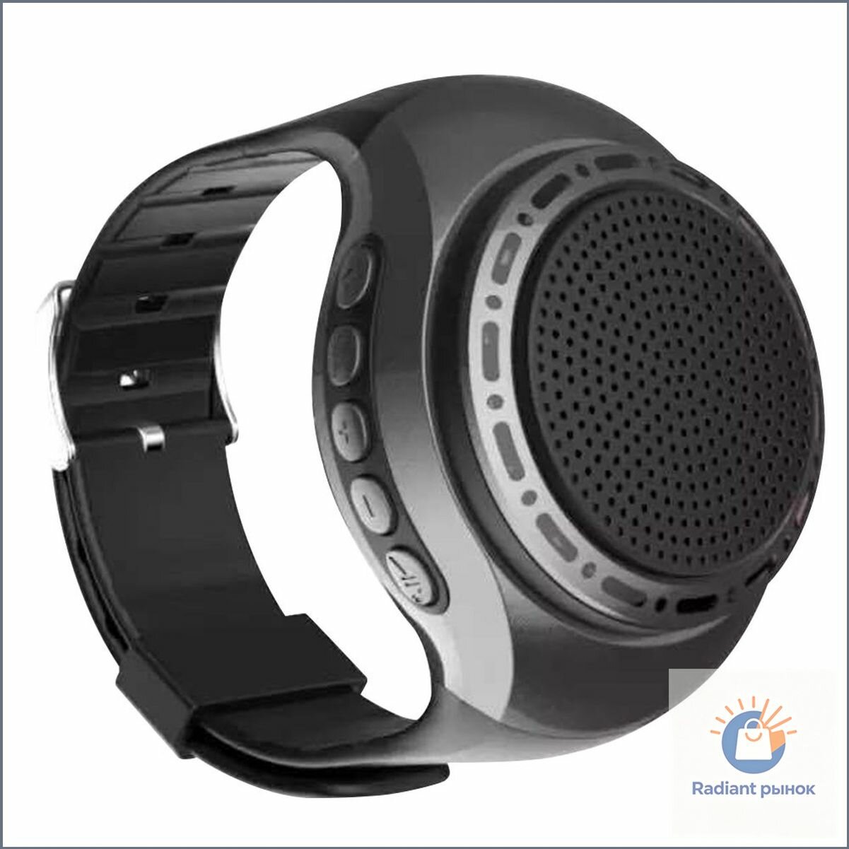 Беспроводная колонка для велосипедистов с блютус и LED-подсветкой, черная