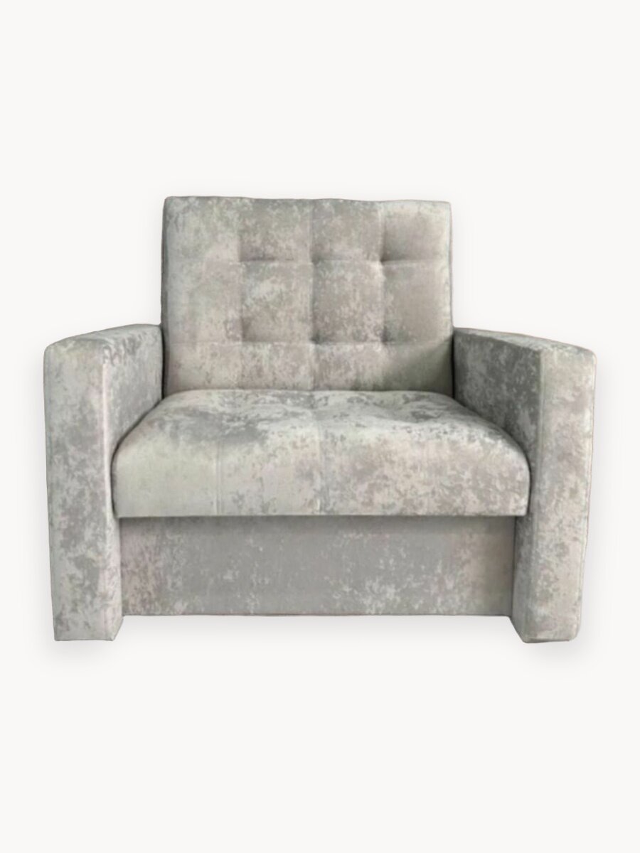 Кресло-кровать Рокки, со спальным местом 90х190 см, Кресло, Наполнение: ППУ + мебельные ремни, серый