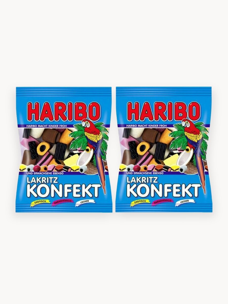 Мармелад Haribo "Konfekt", жевательный, натуральный, без искусственных красителей, 175г, 2 шт.