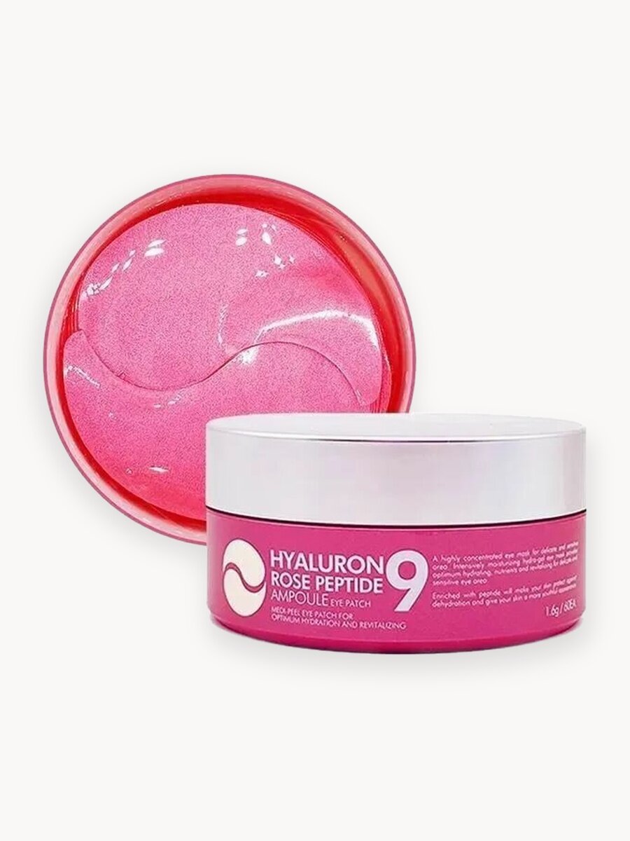 MEDI-PEEL Гидрогелевые патчи для глаз с экстрактом розы и пептидами Hyaluron Rose Peptide 9 Ampoule Eye Patch 60 шт