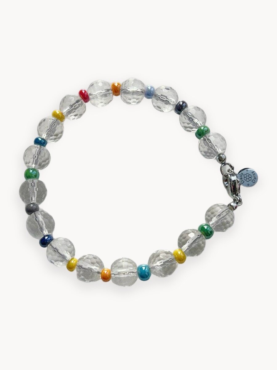 Браслет Daily Daisy, бисер, стекло, металл