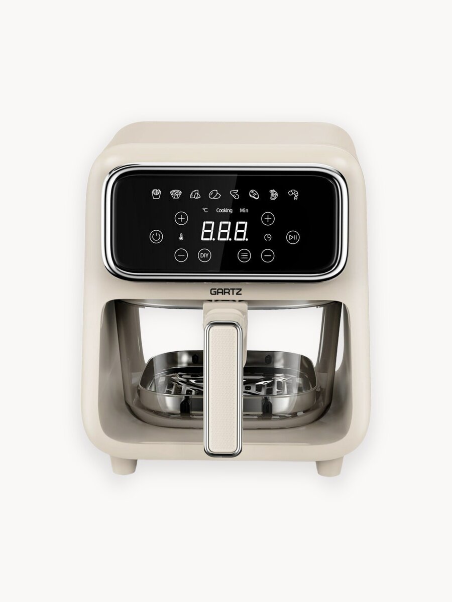 Аэрогриль Аэрогриль GARTZ AGO250K Glass Vision, 5 л, стеклянная чаша, 2000 Вт, 2 ТЭНа, 9 программ, рукавица в комплекте