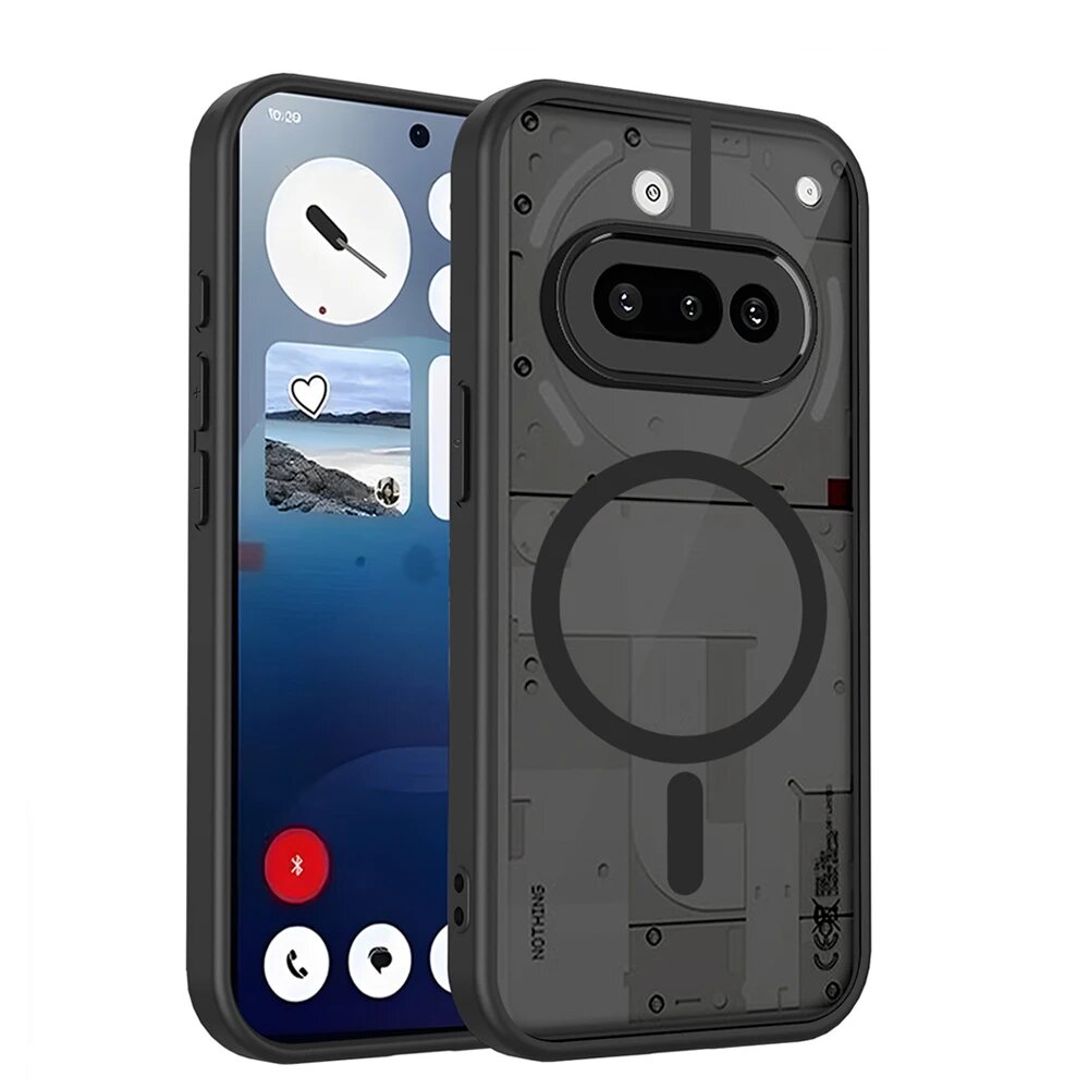 Магнитный чехол для телефона KEYSION Nothing Phone 3A, силикон + ПК, матовая полупрозрачная противоударная задняя крышка для Nothing Phone 3A Pro