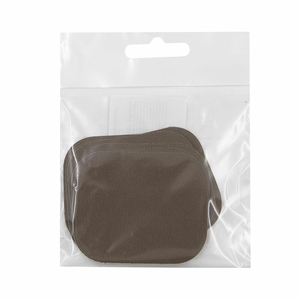 Термозаплатка айрис ткань, 57х67 мм, коричневый brown, 10 шт (AZ01)