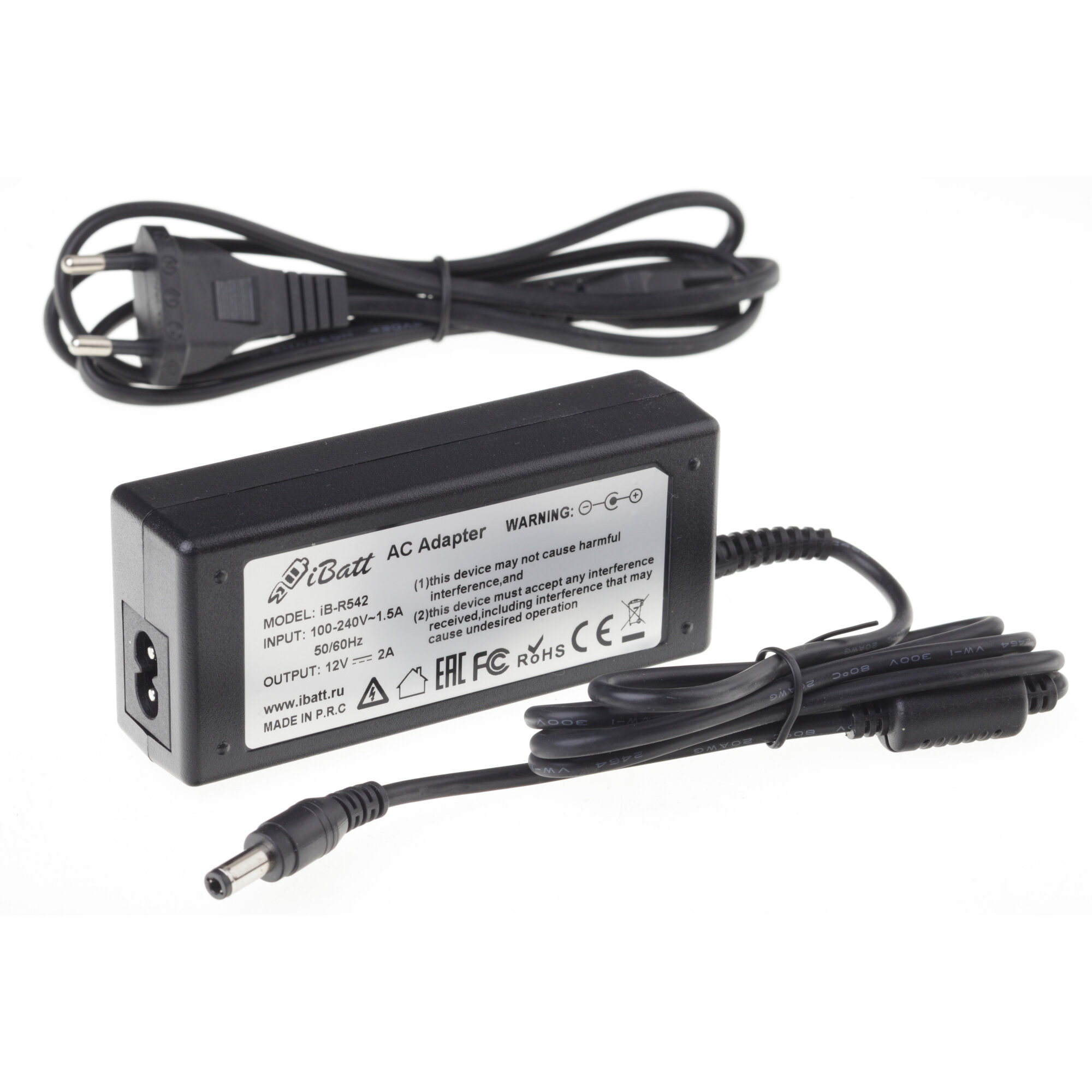 Блок питания iBatt 12V 2A, 24W, разъём 5.5*2.5 mm для мониторов 9NA0750608, EADP-72MA, FSP075-DMAA1