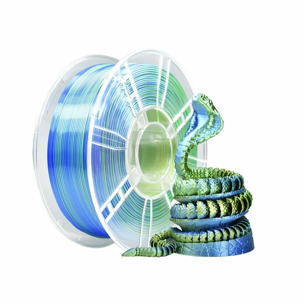 Трехцветная нити накаливания PLA для 3D принтера, многоцветная коэкструдированная PLA, 1,75 мм, 1 кг / 2,2 фунта, Красно-сине-зеленый, Разноцветный, Разноцветный,3p3l1748524987 ZY