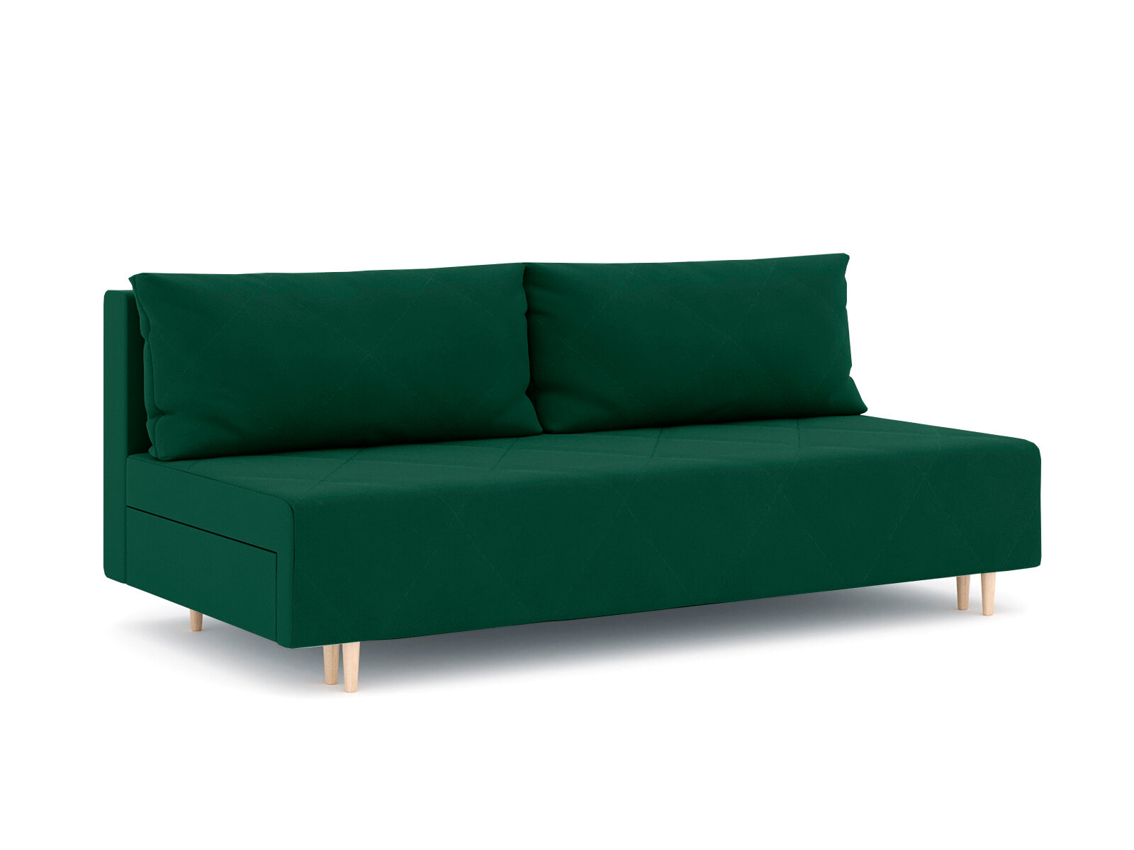 Диван прямой Милли без локтей, Малахит